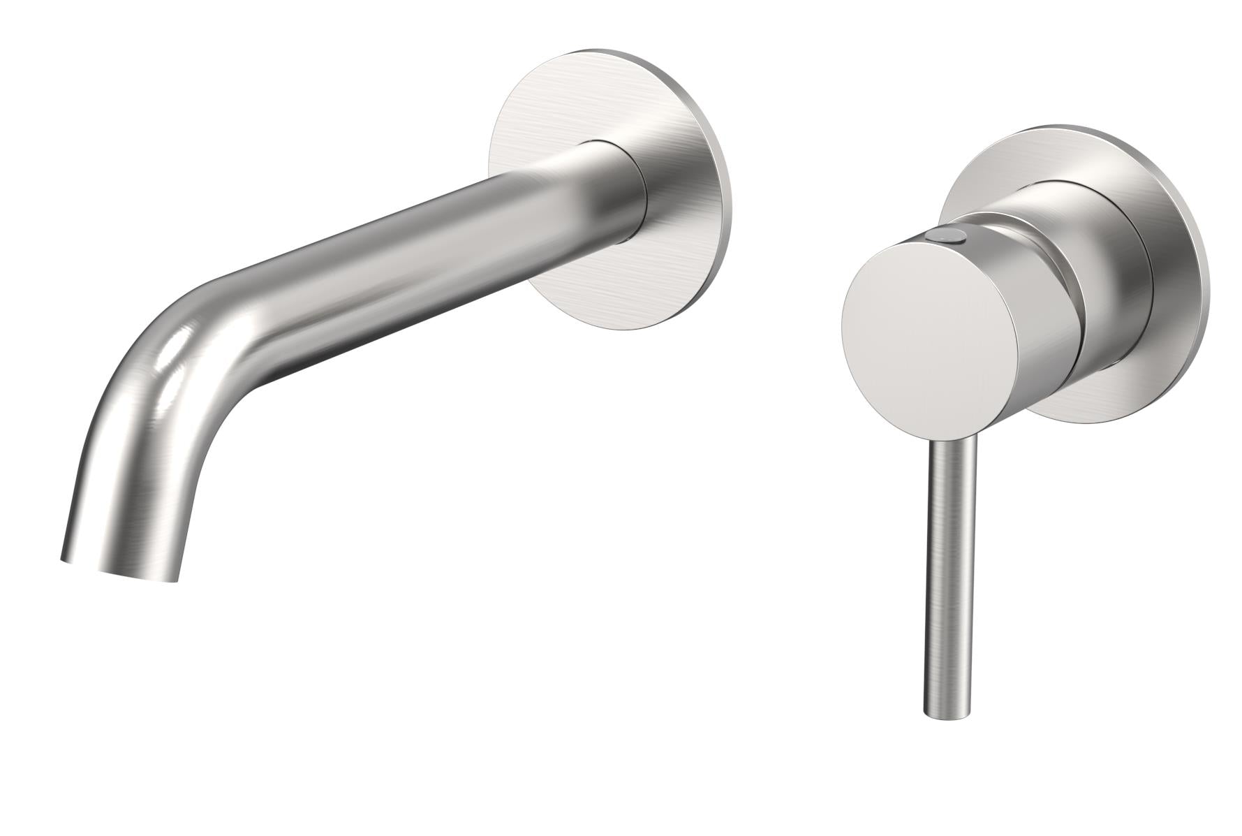 Linea wall basin mixer with spout set brushed gold/gunmetal/silver/mat